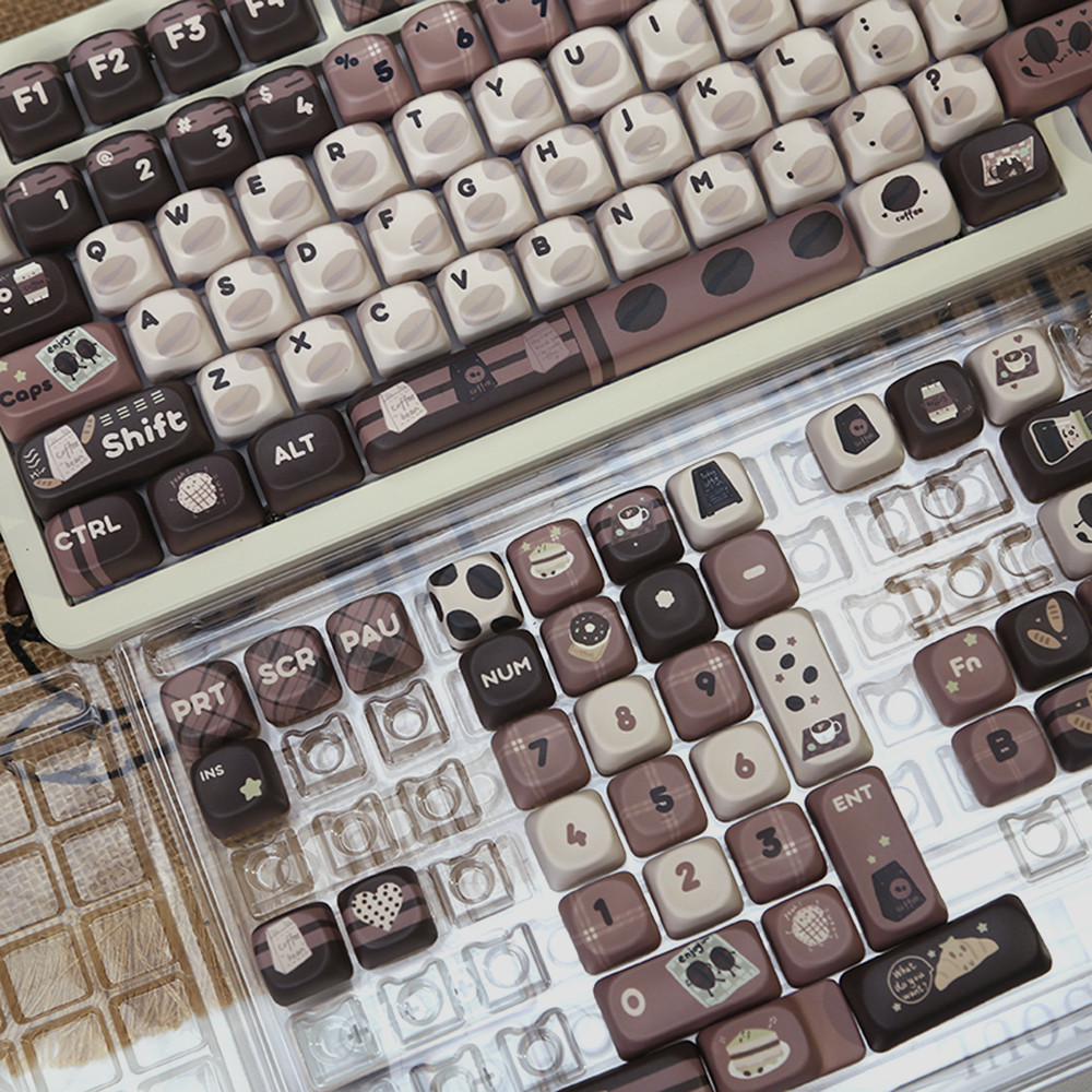 PBT Keycap MOA Original Coffee Bean Keycap Mechanical Keyboard Coffee ...