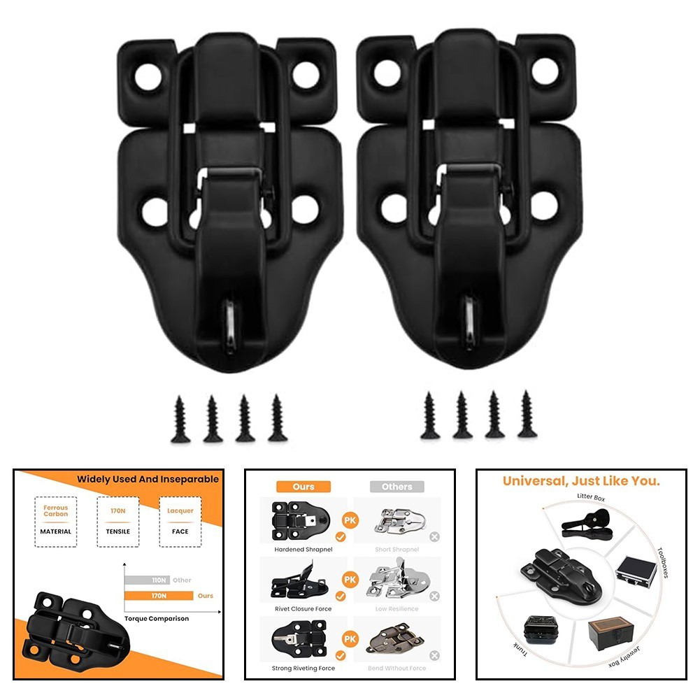 [SIP-KNWH-PH]2 Pack Black Classic Duckbill Tool Box Locks with Hardened ...