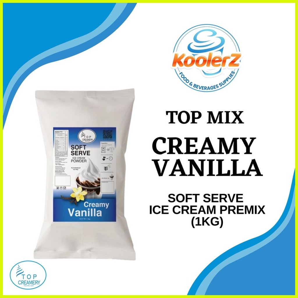 ☂ Top Mix Creamy Vanilla - Soft Serve Ice Cream Powder 1kg | Shopee ...