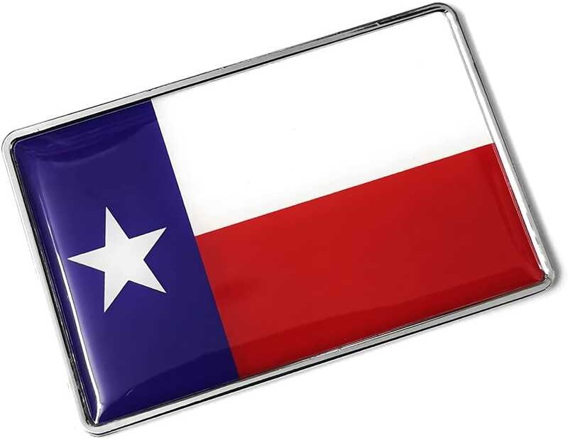 1 piece PTDecals metal 3D Texas flag badge sticker badge sticker car ...