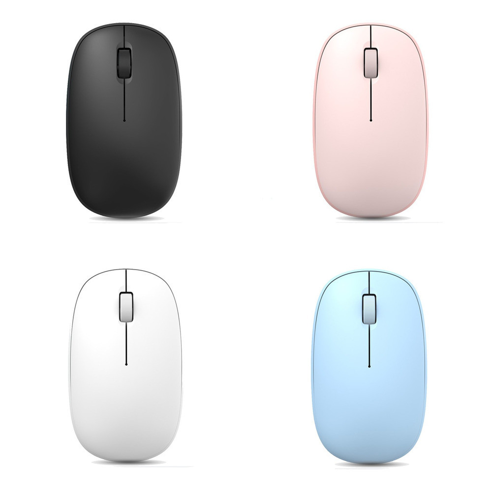 2.4G Bluetooth Wireless Mouse Battery Mute Button Slim Portable ...