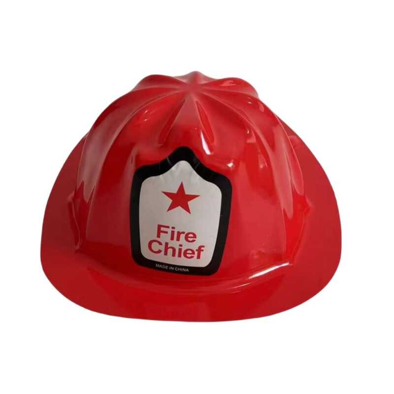 Kids Hats Role Play Firefighter Red Helmets Children Party Plastic ...