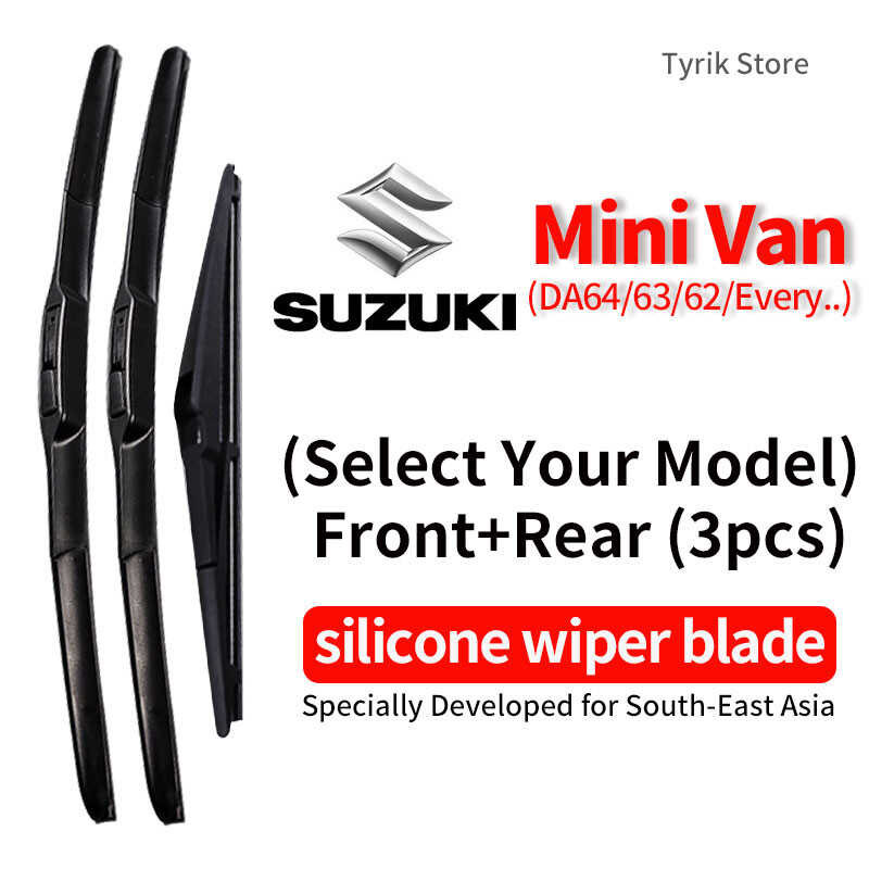 3pcs)Suzuki Mini (Front+Rear Van Wiper Blade Set for DA64 DA63 DA62 ...