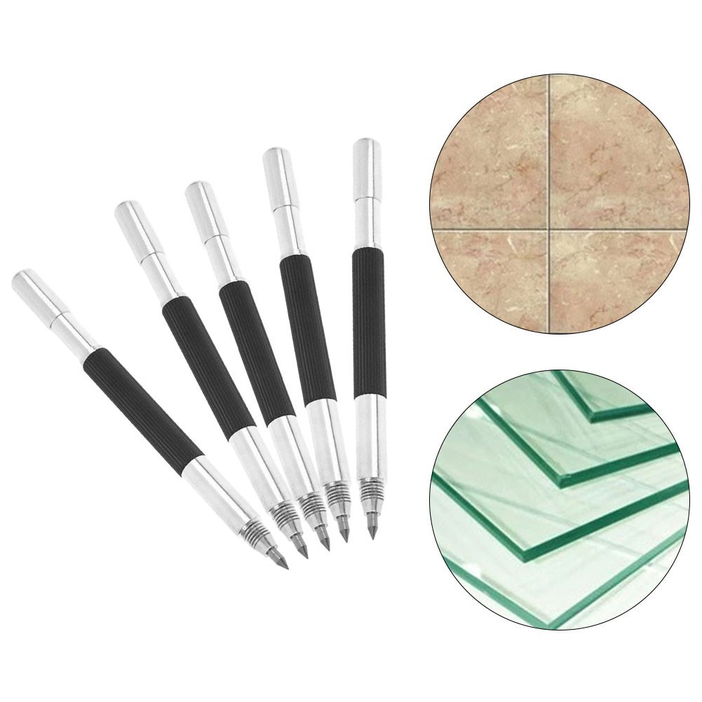 5 pcs Double Ended Carbide Scribing Pen Tip Steel Scriber Scribe Marker ...