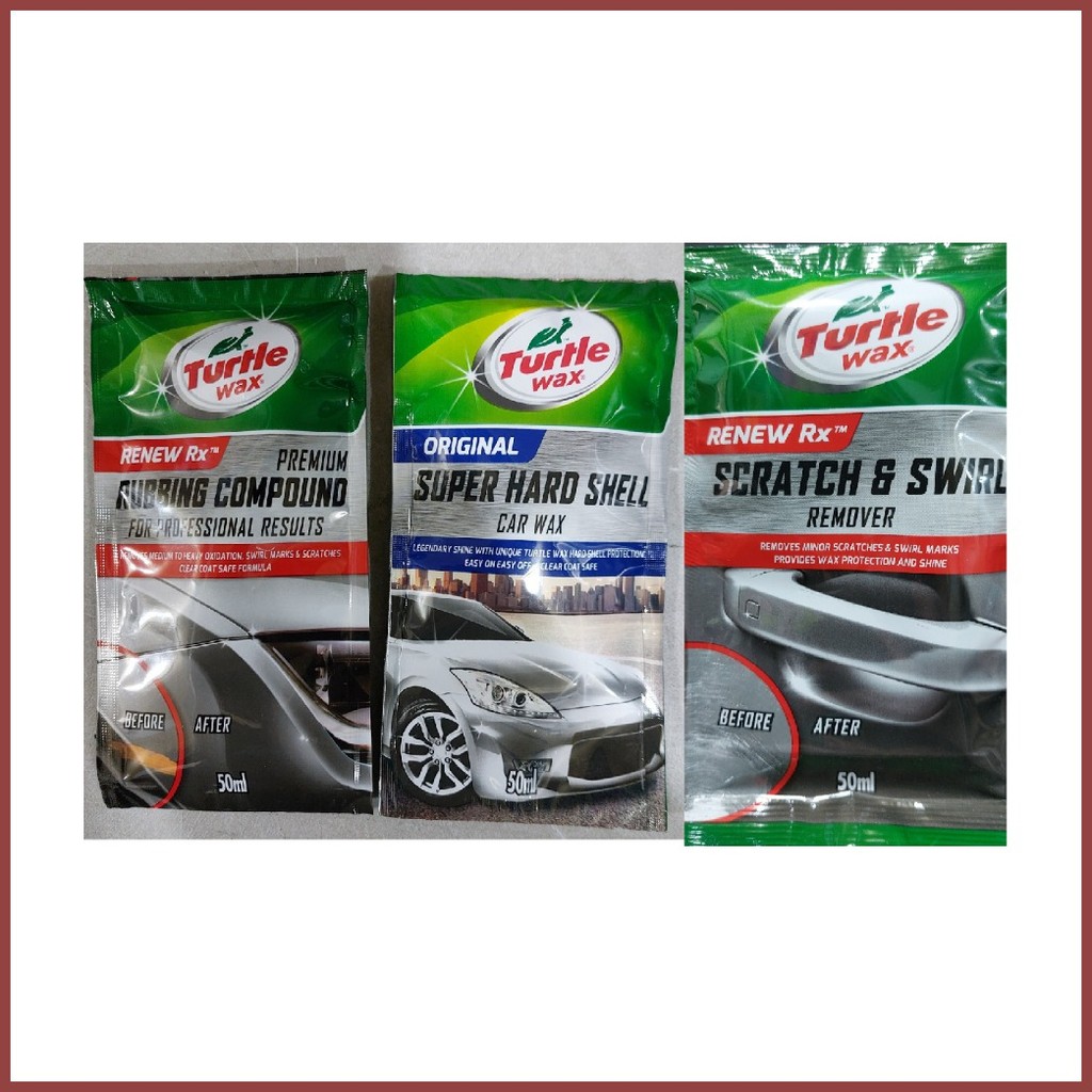 Turtle Rubbing Compound , Scratch Swirl Remover Or Wax Sachet 50ml ...