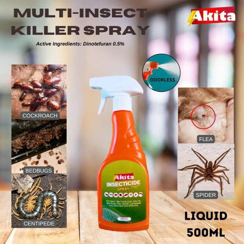 Akita Insecticide Spray 500Ml Multi-Insect Killer 9E6 7E7 | Shopee ...