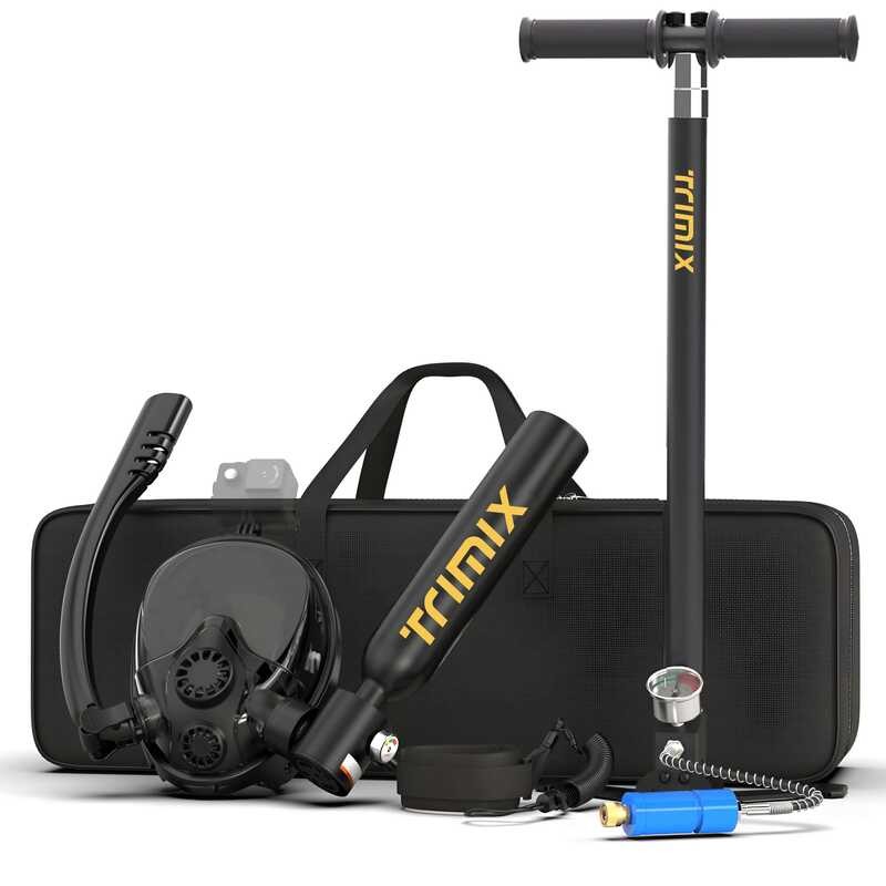 A A TRIMIX 0.5L Mini Scuba Lung Diving Tank With Snorkeling Mask And 4 ...
