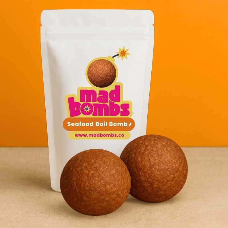 BOMB MAD BOMBS INSTANT SEAFOOD BOIL SPICE BALL AUTHENTIC SEASONING IANA ...