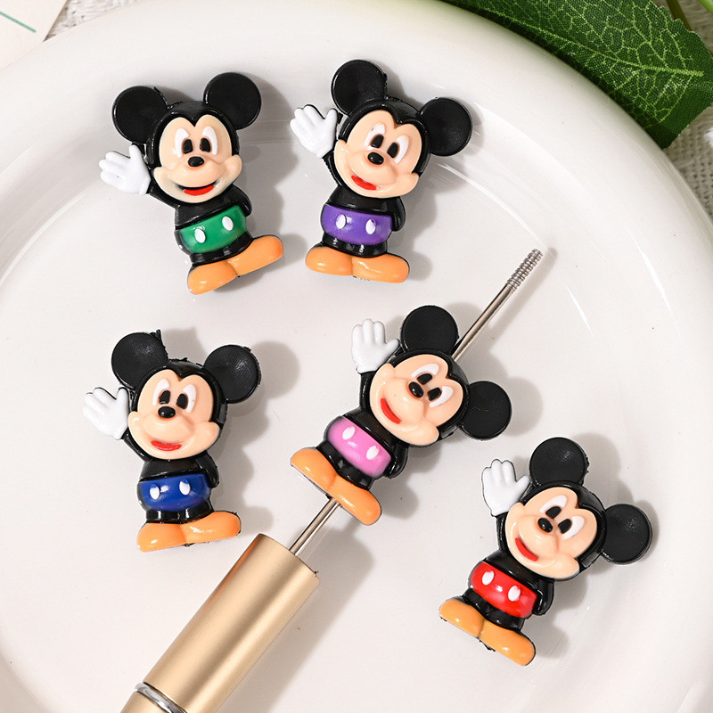 Cartoon Mickey Nini rubber beads diy mobile phone chain jewelry ...