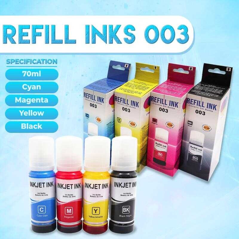 Refill Ink 003 For EPSON L3110 L3210 L1110 L1210 L1250 L3116 L3216 ...