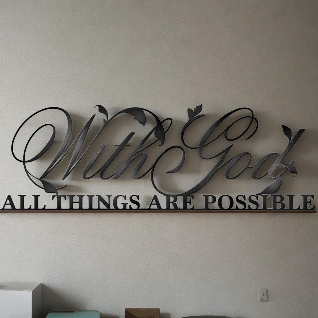 Metal Wall Decorations Bible Verses with God Sign for Walls Entryway ...