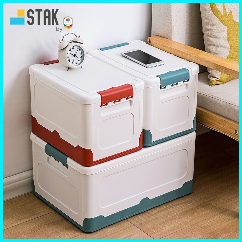 Durastak Foldable Storage Box Size L 36.8l Capacity Clothes Organizer ...