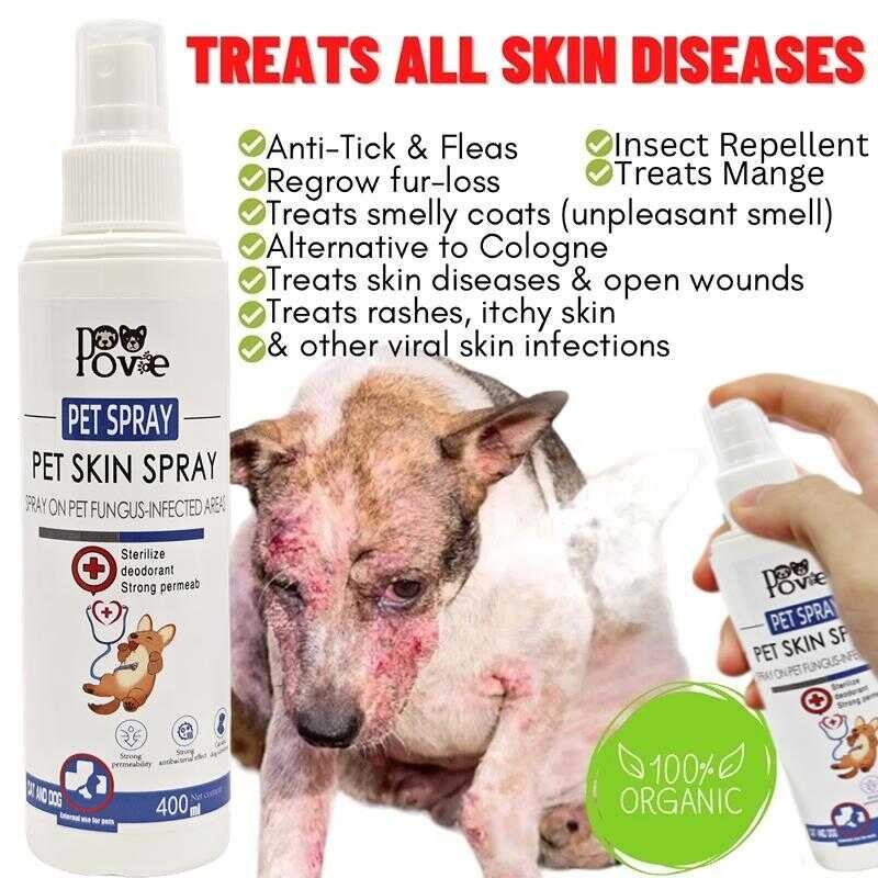 400Ml DOG SPRAY FOR SKIN DISEASE PIPOT PET QUICK HEAL WOUND C8c Bef Ec1 ...