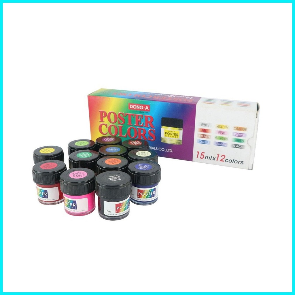 Dong-A Poster Color 15cc 12 colors 113412 | Shopee Philippines