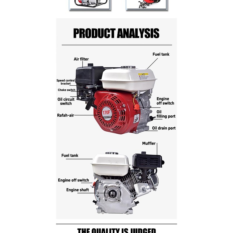 7.5HP Gas Engine High Speed Four Stroke Air Cooled Gasoline Engine ...