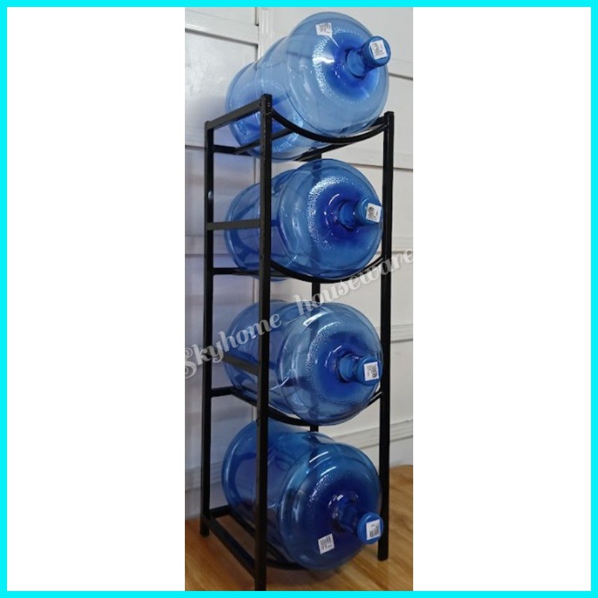 Space Saving Round Water Gallon Racks / 4 Layer Kitchen Stand Water ...