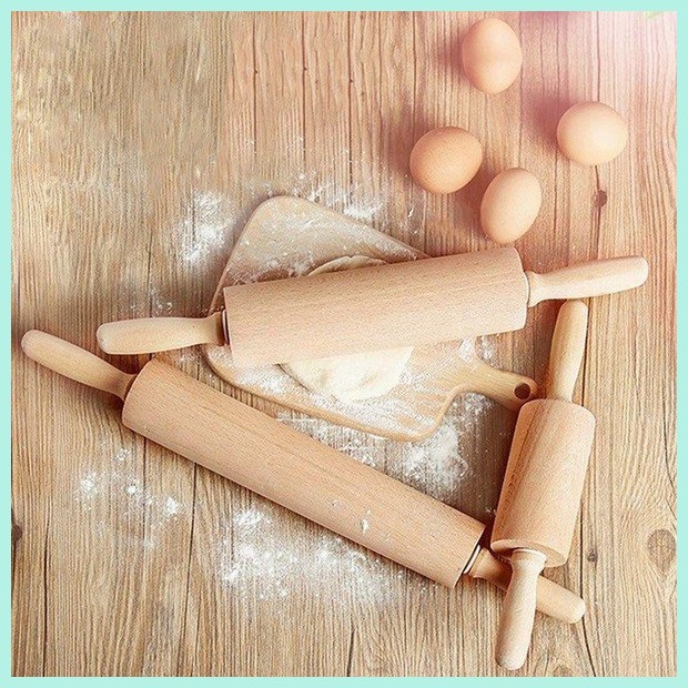 EVERYDAY BAKER -Rolling Pin w handle (wood) | Shopee Philippines