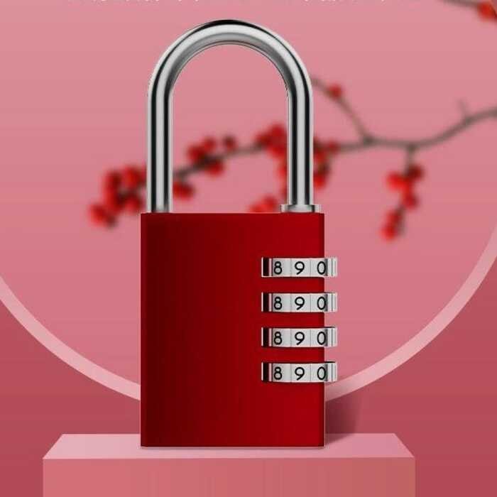 Metal Color Combination Padlock Luggage Bag Combination Lock Gym ...