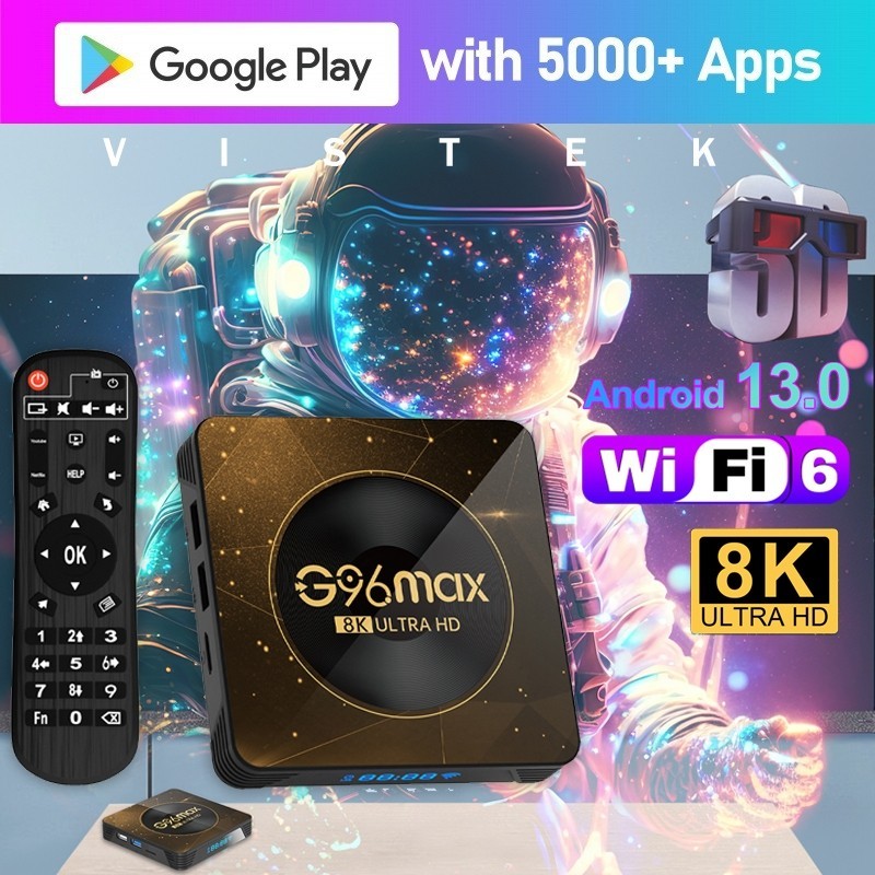 Smart TV Box Receivers Android13 Bluetooth 8K Video HDR10+ Dual Wifi ...