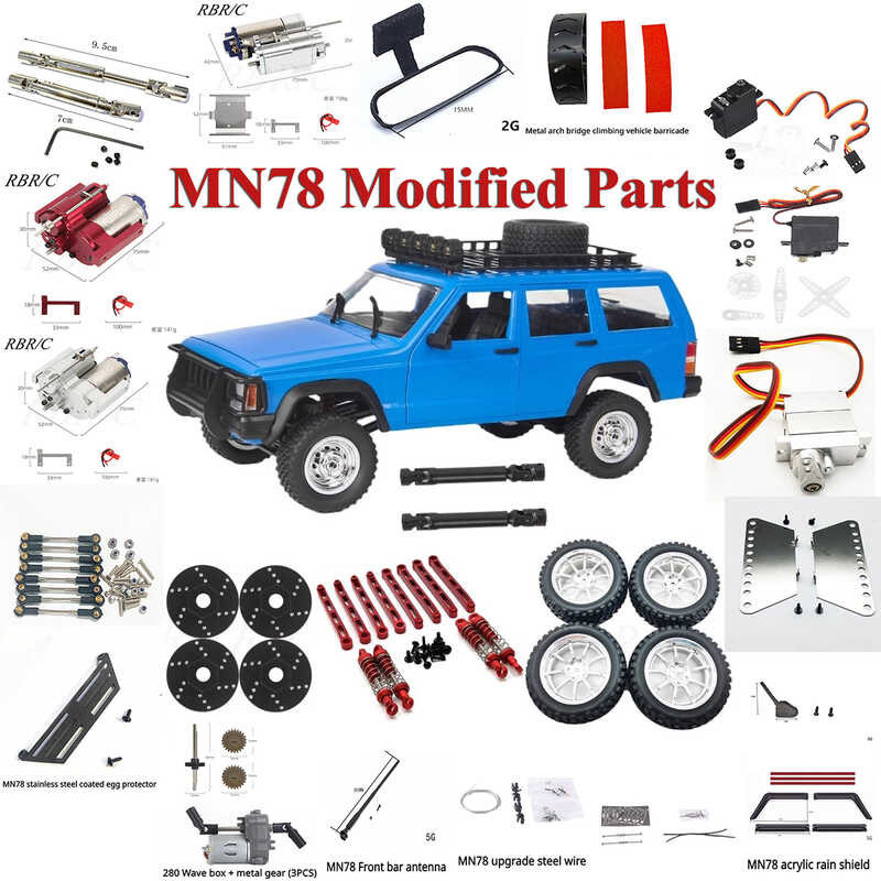 Mn78 Mn-78 MN RC Modified Upgrade Assembly Climbing Off-Road Apat-Drive ...