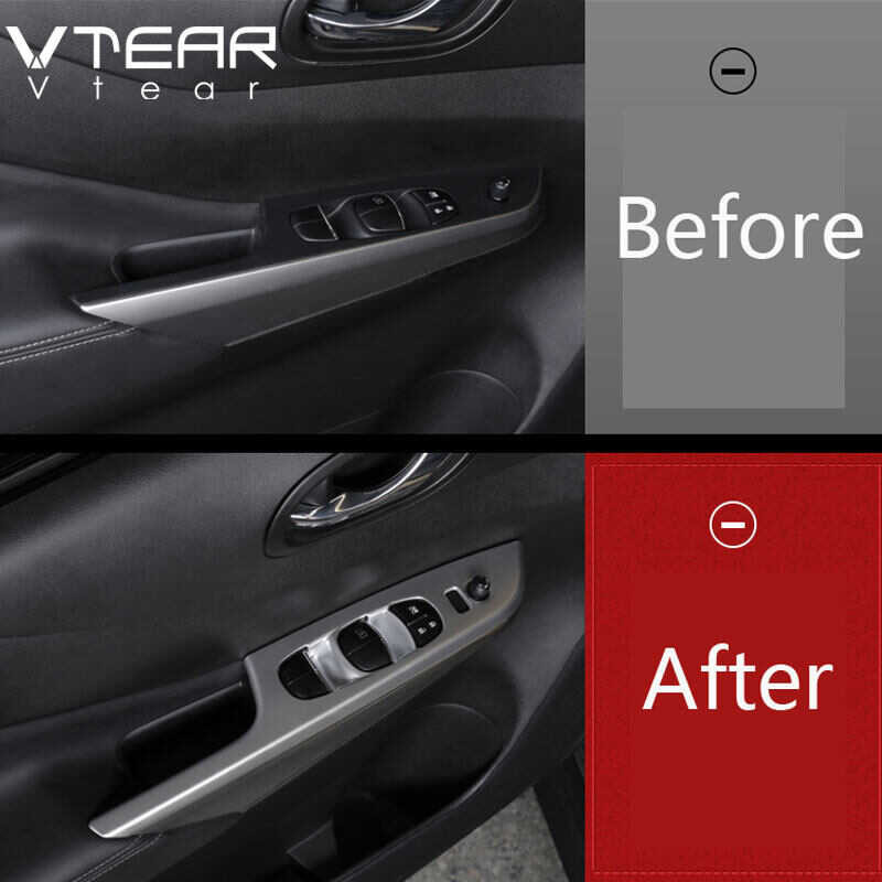 % Navara Vtear 4Pcs Para Sa Np300 D23 2015 2016 2017 / Nissan TERRA 2018 2019 2020 2021 Window ...