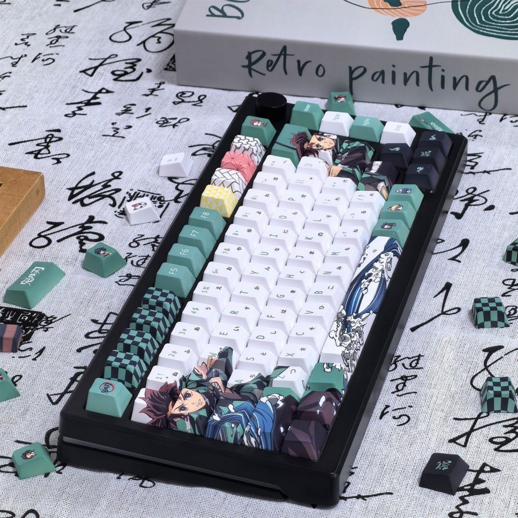 Kamado Nezuko Keycap Cherry Profile PBT Five-sided Dye Sublimation ...