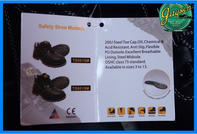 Tuff Safety Shoes Low Cut Steel Toe Work Duty Shoes TS501 | Shopee ...