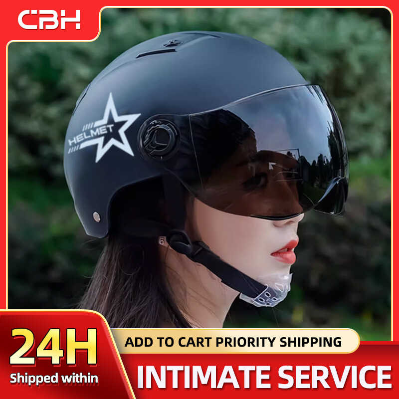 CBH Open Half face Motorcycle Helmet off road anti-fog (unisex ...