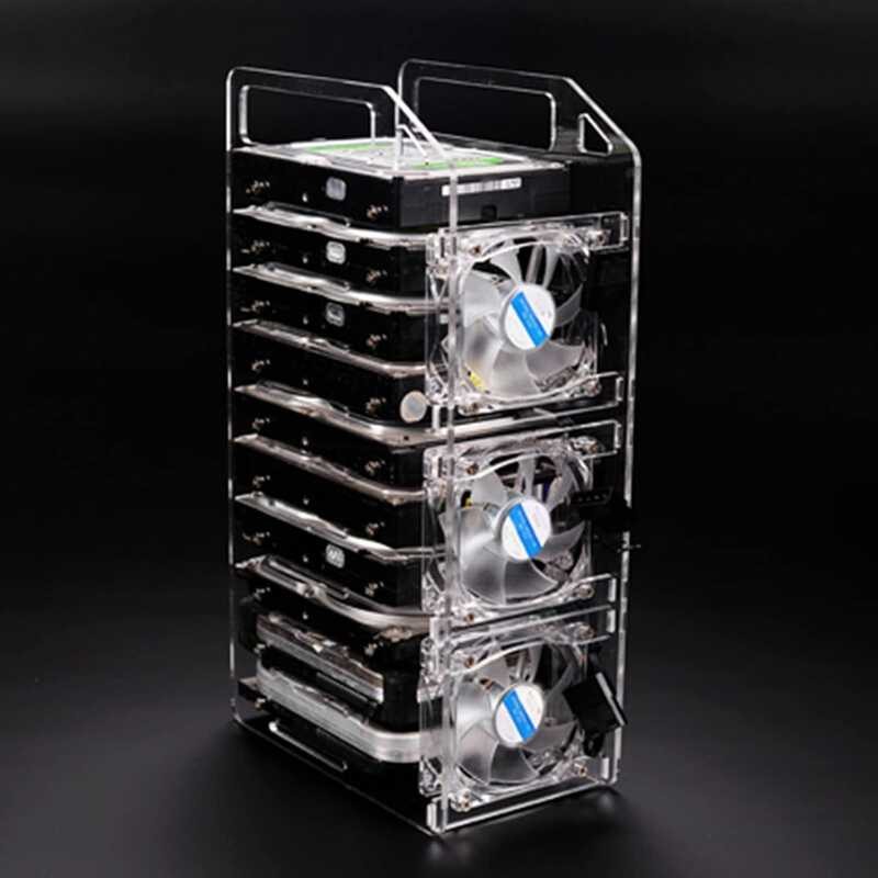 3.5 Transparent Rack, Inch Desktop Clear Acrylic DIY Hard Drive Stand ...