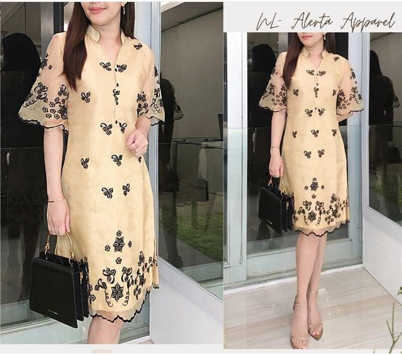 & MODERN FILIPINIANA BARONG Damit Para Sa Mga Babaeng PURE EMBROIDERED ...