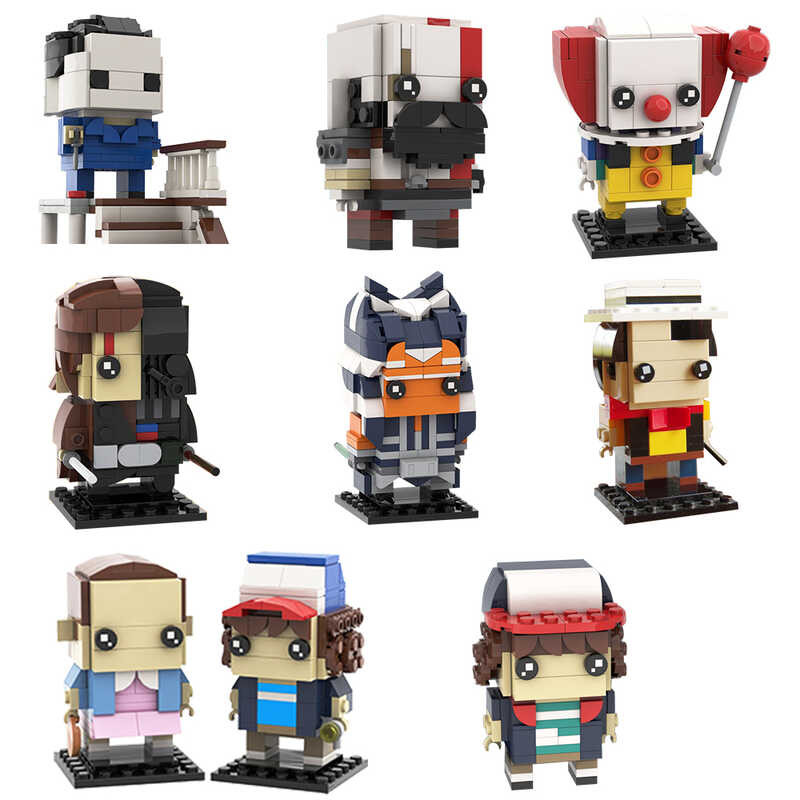 MOC ∮ Building Bloc Kit Cartoon Figures Characters Stranger Bricheadz ...