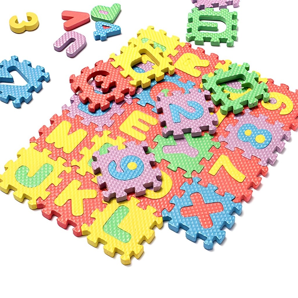 36pcs Kids Puzzle Foam Play Mat Children Mini Foam Alphabet Numbers ...