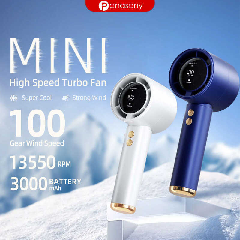 Mini Panasony Rechargeable Handheld Fan With Lanyard 6000Mah 100 Level ...
