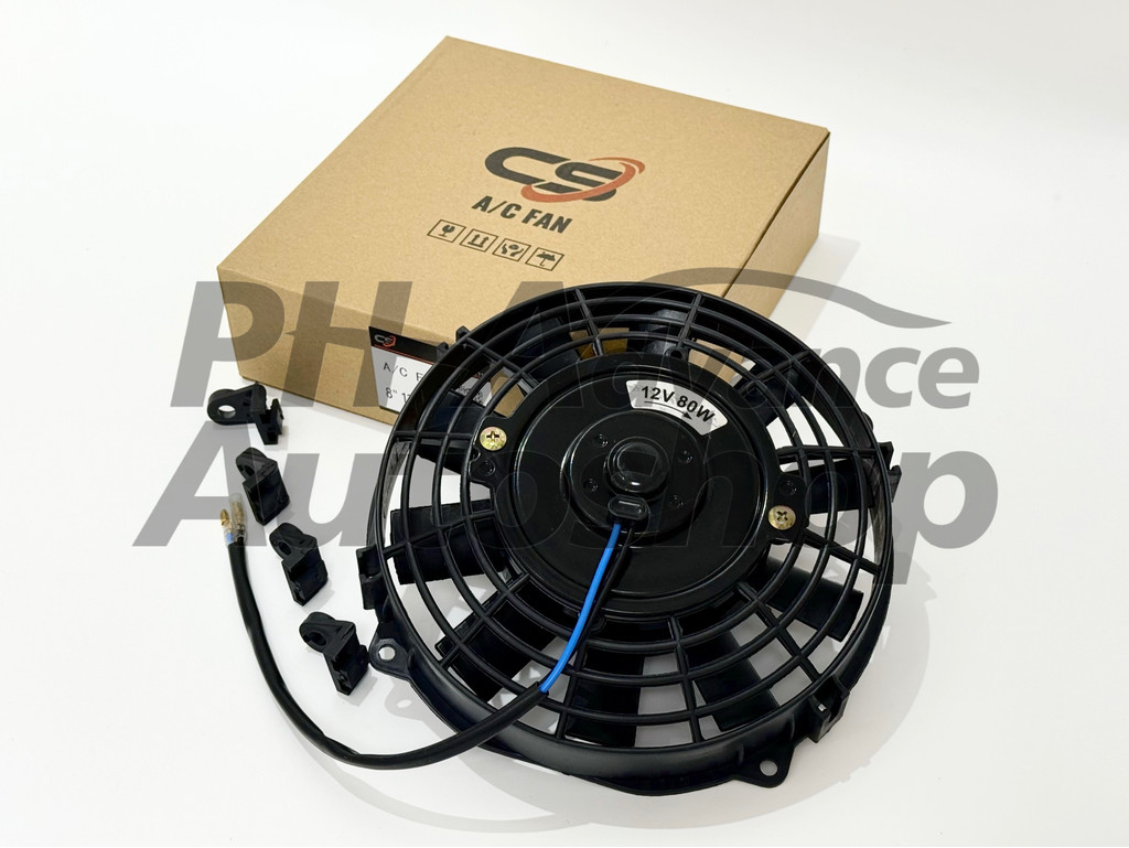 Auxiliary Fan Assembly Universal 8'' 12V 80W Push / Pull High Speed Car ...