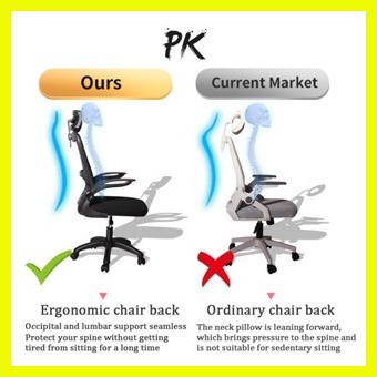 § Korean Office Chair Ergonomics Chair Mesh Computer Chair High Back ...