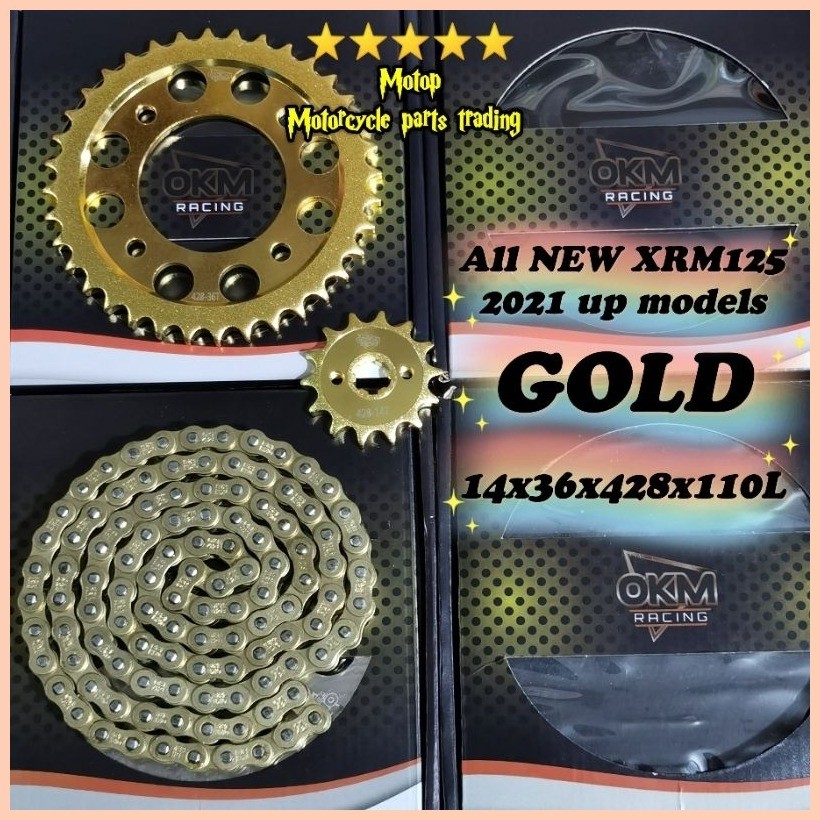 OKM RACING CHAIN & SPROCKET SET (ALL NEW XRM125 - 2021 UP MODEL ...