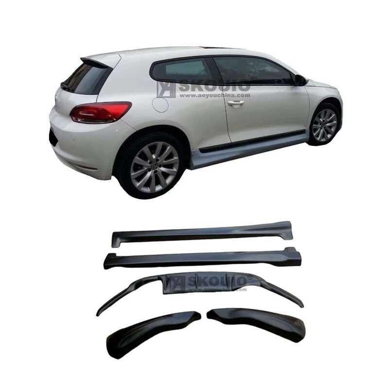 Skouio-X3 ODM Front Lip Side Skirt Rear Diffuser Spoiler Body Kit For Scirocco 2009 2010 2011 ...