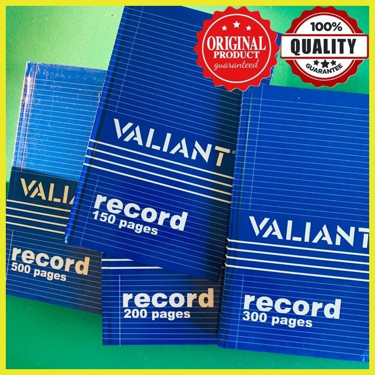 Valiant Record Book / Log Book 7 x 11.3 inches 150/200/300/500 pages ...