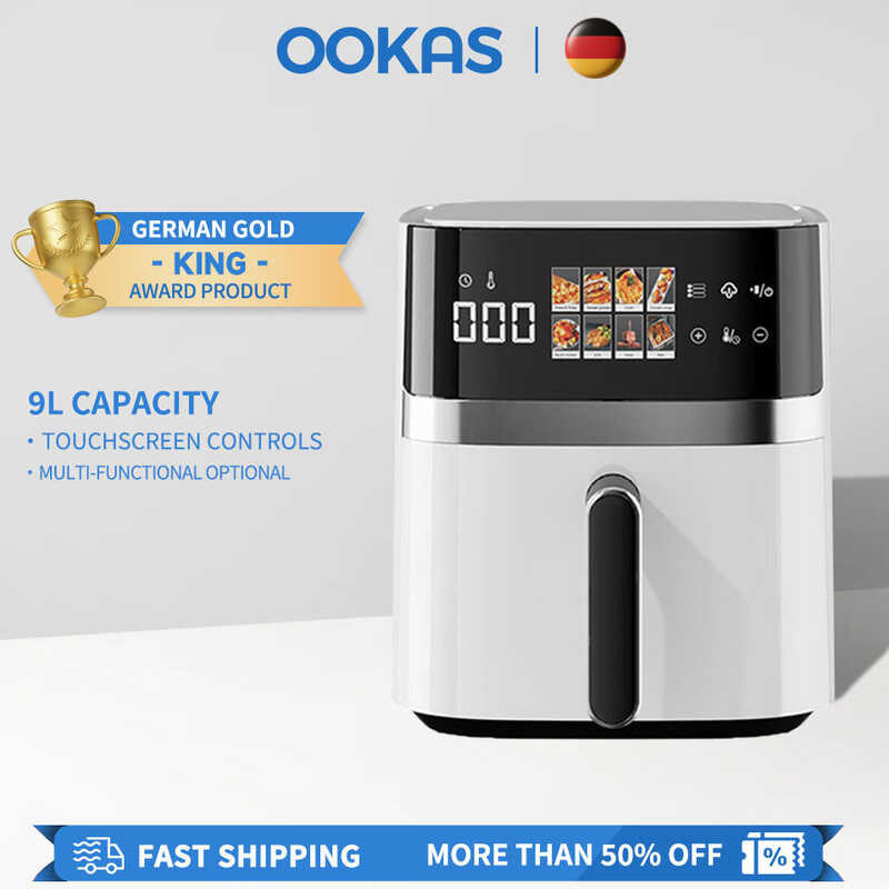 OOKAS 7L 9L fryer oven large capacity digital touch air fryer ...
