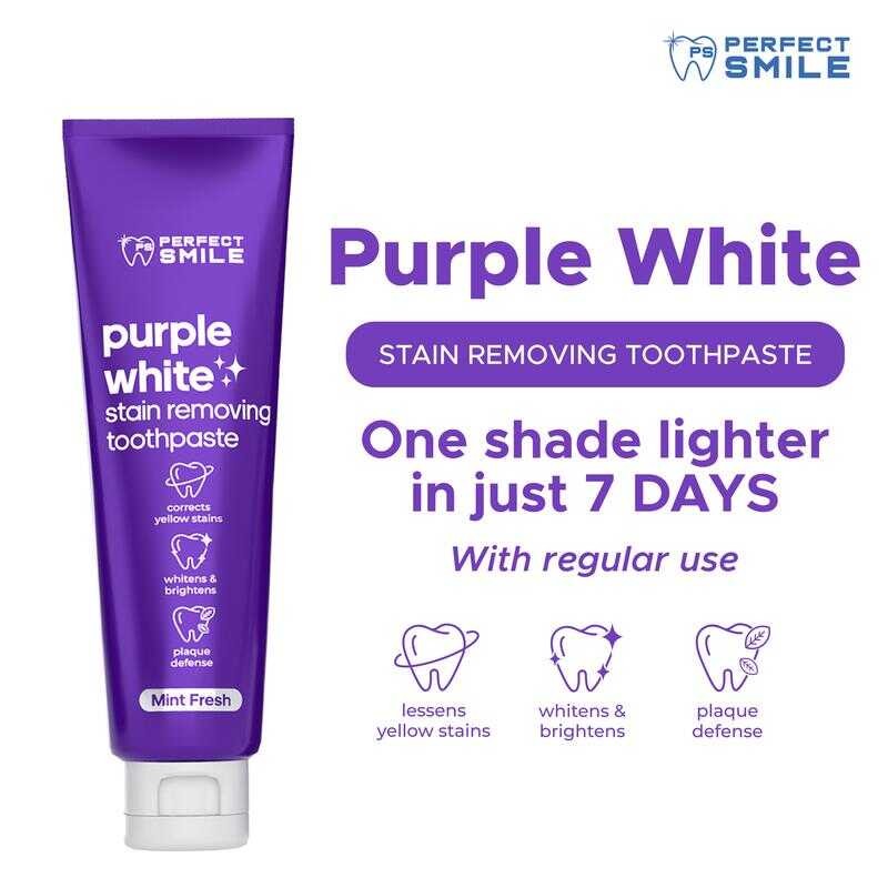 Perfect Smile Purple White Stain Removing Toothpaste 100Ml Value Pack ...
