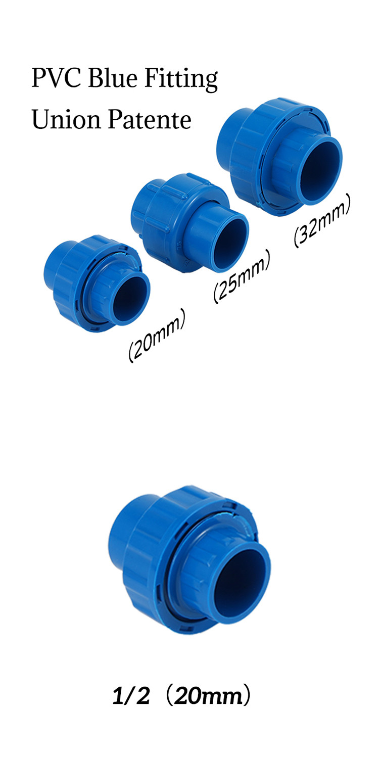 (Fast&COD)PVC Blue Union Patente 1/2", 3/4", 1" Water Pipe Joint PVC ...