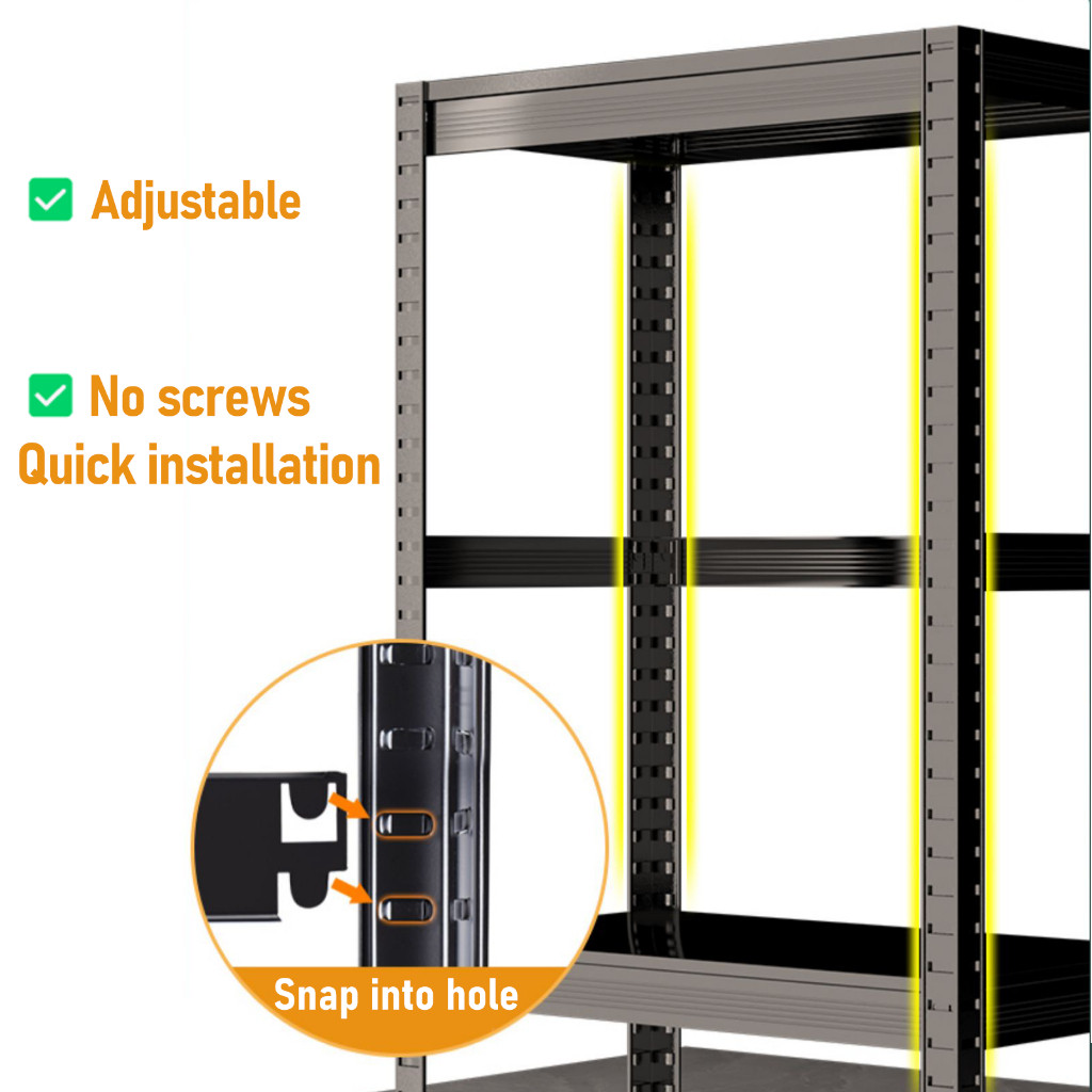 Steel Rack Adjustable Height Boltless Rack 3/5/6 Layer Heavy Duty ...