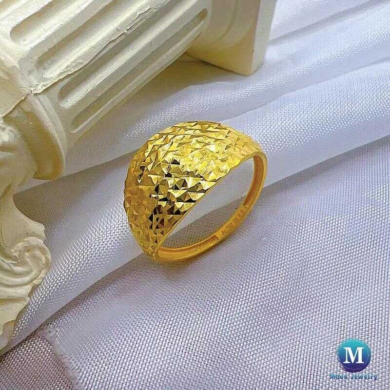 [ DIANNE ] Diacut Dome Ring (Medium) Saudi Gold (Solid) 9D7 | Shopee ...