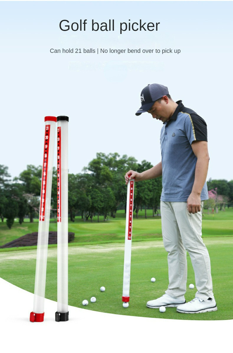 PGM Golf Ball Picker Shag Tube,Plastic with Ball Release Retrievers ...
