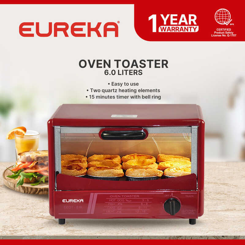 Eureka Electric Oven Toaster With Timer Function 6L & 8L | Shopee ...