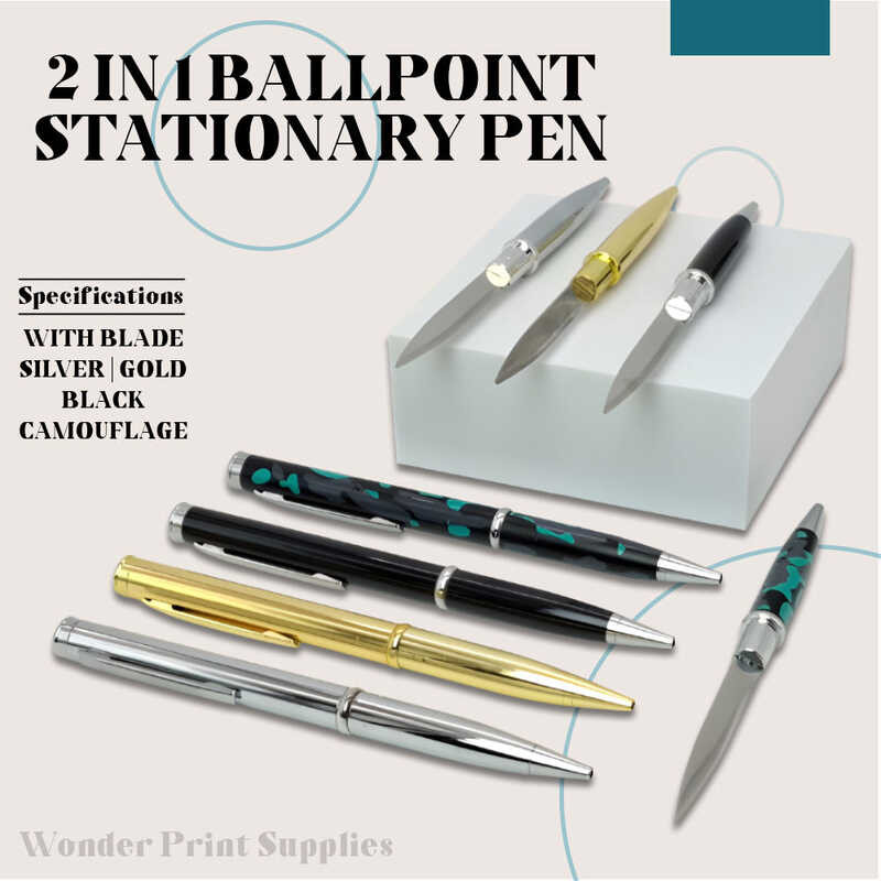 WPS Ballpoint Pen 2 In 1 With Blade Multifunctional Stationery Gift ...