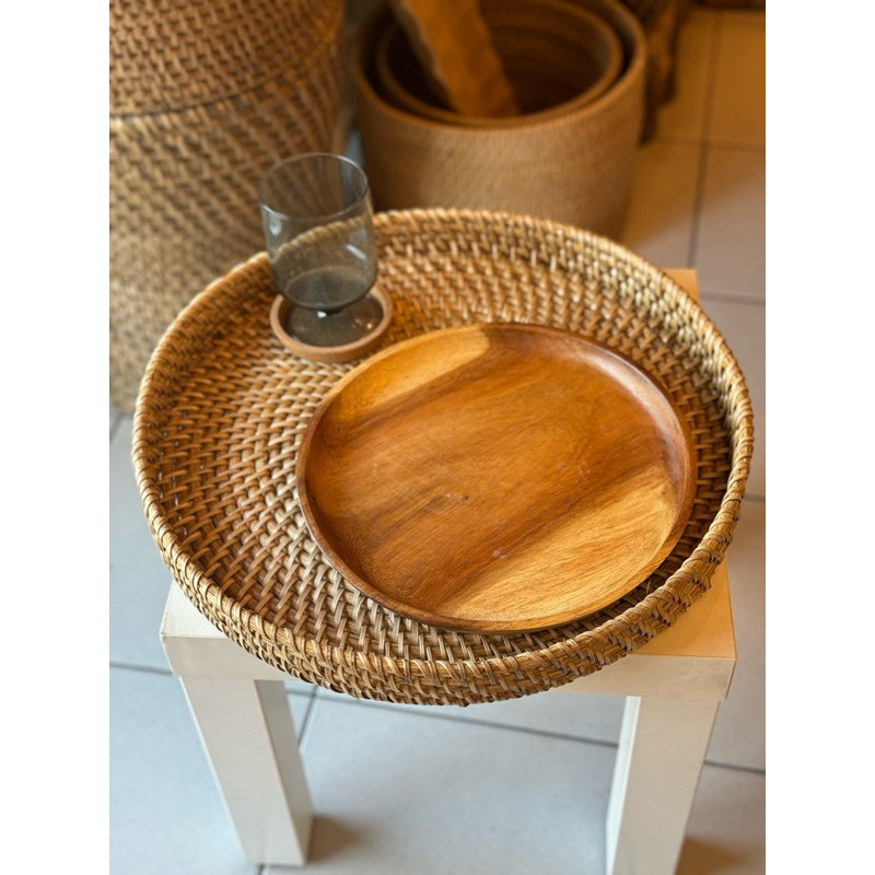 Handwoven rattan | Labtang round tray | center table tray | Shopee ...