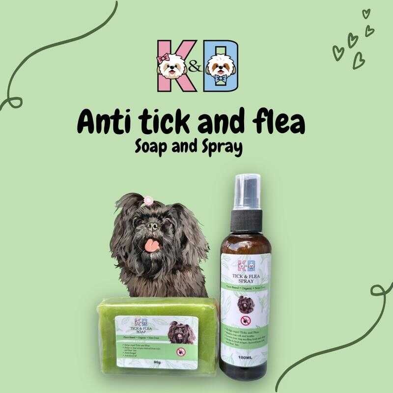 K&D Anti-Tick And Flea Soap & Spray With Madre De Cacao Guava Leaf ...