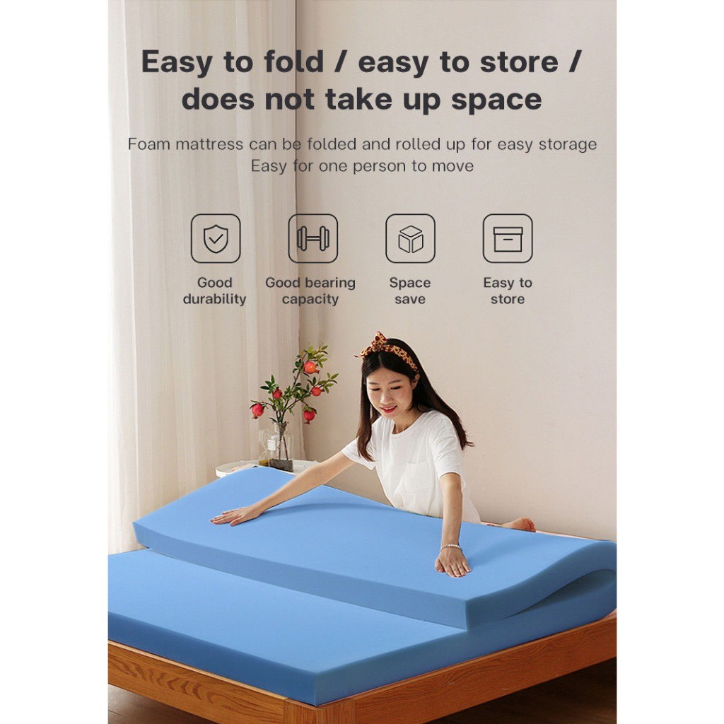 ♞Foam Bed Soft Mattress without Cover Single/Double/Queen/King Size 2/4 ...
