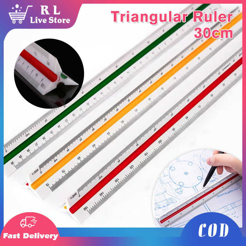 30Cm Aluminium Metal Triangle Architect Technical Multi -Proportion ...